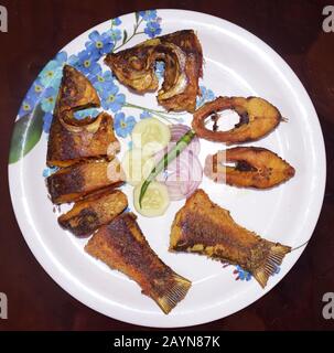 Bengali Traditional Rohu Fish Fry also called Rui Maach Bhaja Stock ...