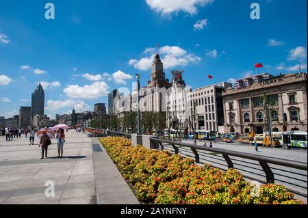 The Bund or Waitan is a waterfront area in central Shanghai, China ...