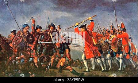 Battle Culloden Jacobite Rising 1746 pitted Charles Edward Stuart Stock ...
