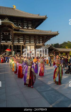 Buddhist procession at Todai-ji Temple, Nara ,Japan Stock Photo - Alamy