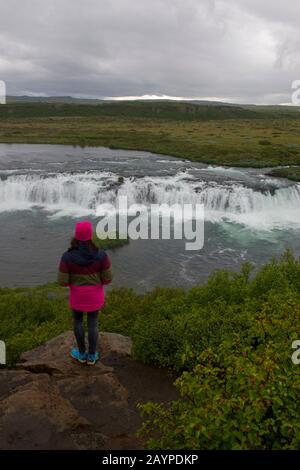 Faxifoss waterfall in South Iceland Stock Photo - Alamy
