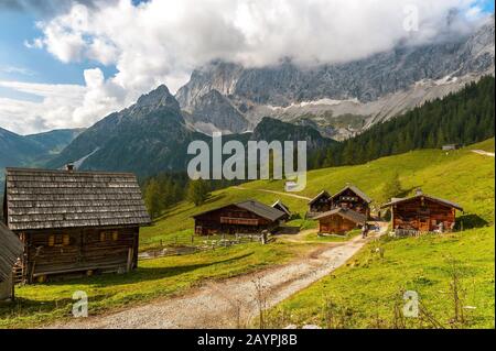 Scenic view in Austrian alps Stock Photo - Alamy