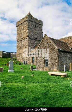St. Clement’s Church, Rodel, Isle of Harris, Hebrides, Scotland. Carved ...