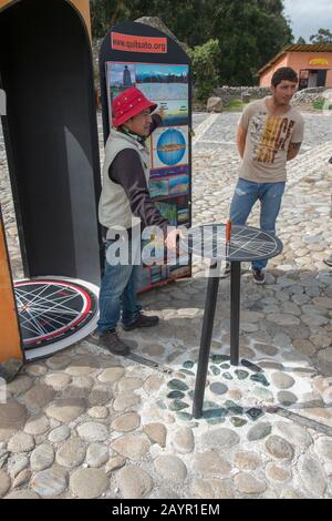 Ecuador Equator monument - The Quitsato Sundial on the equator at ...