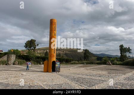 Ecuador Equator monument - The Quitsato Sundial on the equator at ...