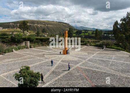 Ecuador Equator monument - The Quitsato Sundial on the equator at ...
