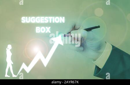 Text sign showing Suggestion Box. Business photo text container which ...