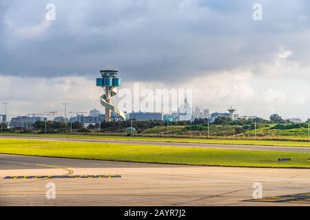 Air Traffic Control Tower of Sydney International Airport. ATC Tower of ...