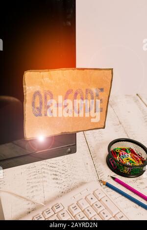Handwriting text Qr Code, Conceptual photo the trademark for a type of ...