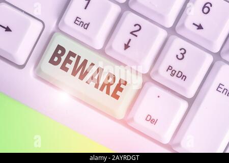 Conceptual hand writing showing Beware Of What You Share Online ...