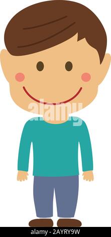 Cartoon deformed male person vector illustration ( Asian/Japanese ...