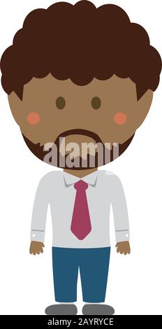 Cartoon deformed male person vector illustration ( Asian/Japanese ...