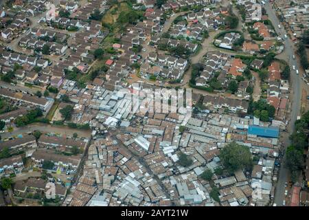 Aerial view of suburbs of Nairobi, Kenya Stock Photo - Alamy