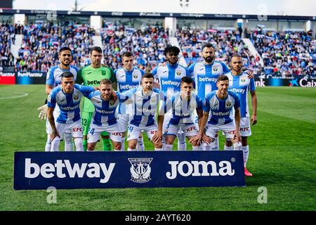 Players of CD Leganes pose for photo during the Copa del Rey Quarter ...