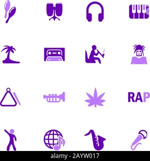 Rap music icons set Stock Vector Image & Art - Alamy