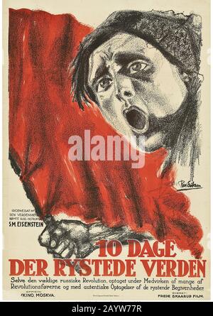 Movie poster "October: Ten Days That Shook the World" by Sergei Eisenstein. Museum: PRIVATE ...