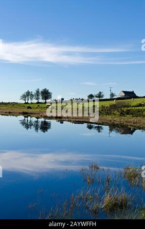 Dozmary Pool where legend has it that King Arthur threw back his sword ...