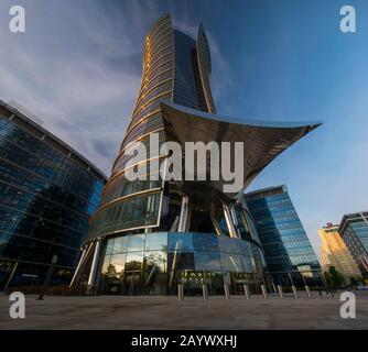 Warsaw Spire modern complex of office buildings in Warsaw, capital of ...