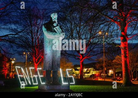 The Engels Memorial is a bronze statue of the German philosopher and ...