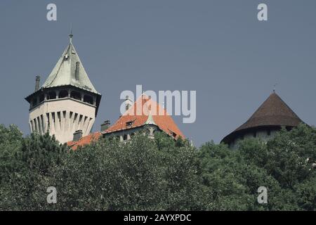 Top view of Smolenice Castle in the summer near the town of Smolenice ...