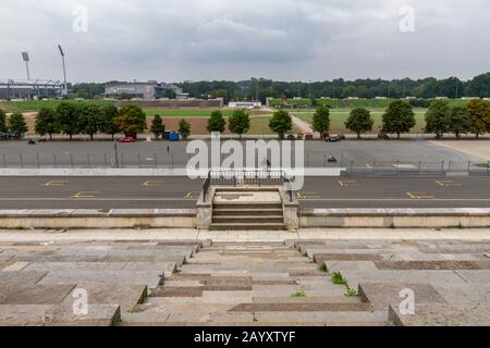 Adolf Hitlers podium overlooking the Zeppelin field in the main ...
