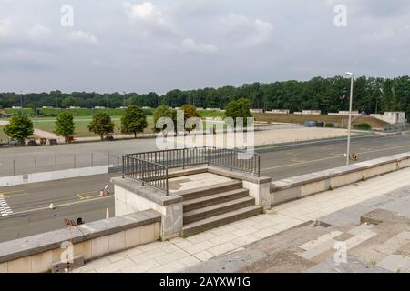 Adolf Hitlers podium overlooking the Zeppelin field in the main ...