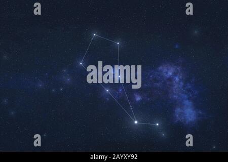 Bootes constellation stars in outer space. Bootes constellation stars ...