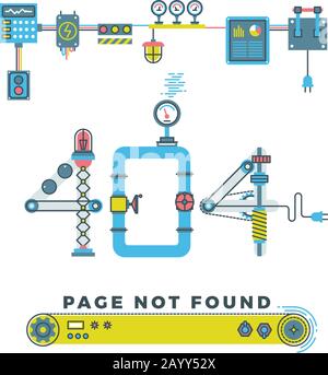 Broken page flat color vector icons with shadows in round outlines on ...