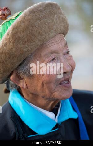 Mr. Samjid (80 years old) from the ethnic minority of the Uriankhai ...