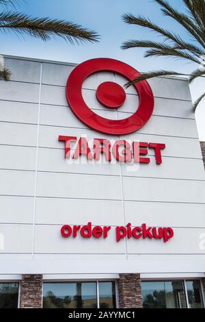 A logo sign outside of a Target retail store location in Woodbridge ...