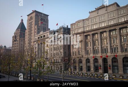 Wuhan City, China, 10 January, 2023. Spring Festival decorations are ...