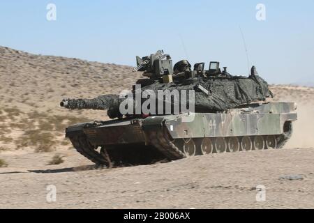 FORT IRWIN, Calif., -- A Main Battle Tank from Gunslinger Troop, 2nd ...