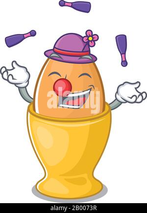 Clown chicken in a wooden cartoon coop Stock Vector Image & Art - Alamy