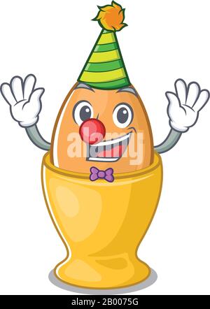 Clown chicken in a wooden cartoon coop Stock Vector Image & Art - Alamy