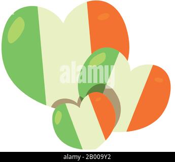 The Irish flag in hearts Stock Vector Image & Art - Alamy