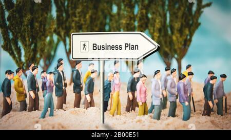 Street Sign the Direction Way to Plan B versus Plan A Stock Photo - Alamy