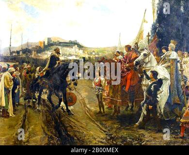 Iberian Peninsula Reconquista. Granada War. Surrender of Granada Stock ...