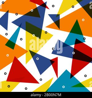 Abstract colorful overlap triangle pattern on white background with ...