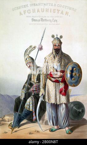 Afghan royal soldiers of the Durrani Empire Stock Photo - Alamy
