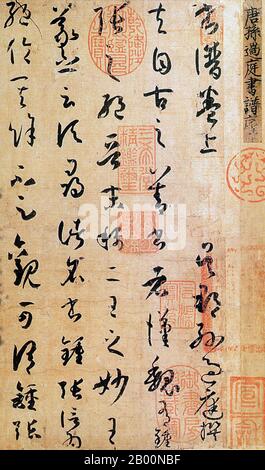 China: Chinese script (cursive). Tang Dynasty calligraphy attributed to ...