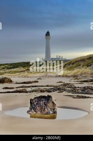 Covesea Lighthouse, Lossiemouth, Moray, Scotland Stock Photo - Alamy
