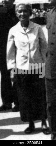 Cambodia: Khmer Rouge leader Saloth Sar, aka Pol Pot, sitting with ...