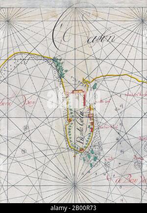 17th century Map of Ceylon (Sri Lanka Stock Photo - Alamy