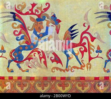 Pazyryk culture. Scythian Iron Age archaeological culture. 6th-3rd ...