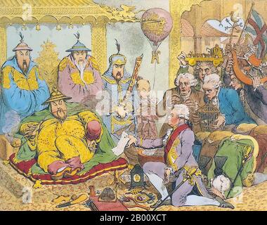 China: The Macartney Embassy to China. The Qianlong Emperor receives a ...