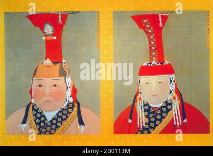 'Yuan Empress Album Chabi and Taji' refers to an album depicting ...