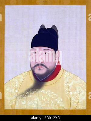 Portrait of Hongxi Emperor (1378 – 1425), the fourth Emperor of the ...