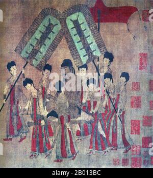 Yan Liben. Emperor Taizong gives an audience to Gar, the ambassador of ...
