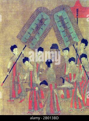 Yan Liben. Emperor Taizong gives an audience to Gar, the ambassador of ...