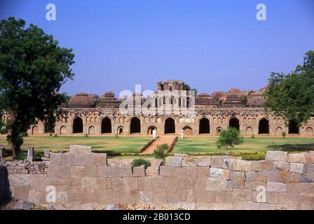 Elephant's Stables, stables for the royal elephants of the Vijayanagara ...